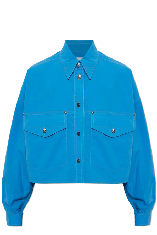 Versace Short Oversize Shirt - Blue