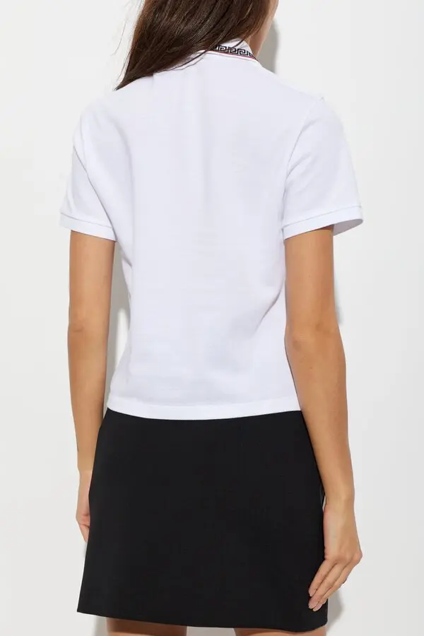 Versace Polo With Embroidered Logo