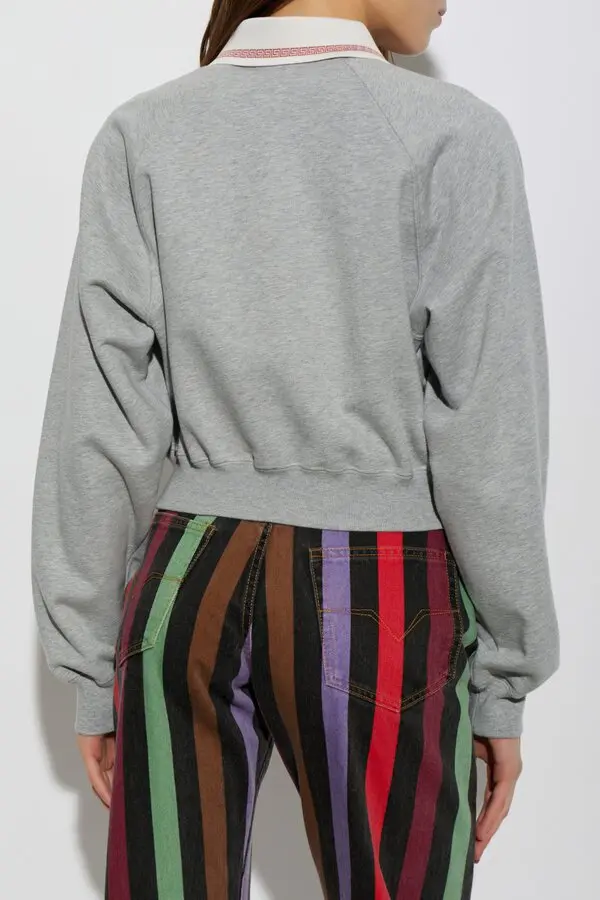 Versace Polo With Embroidered Logo