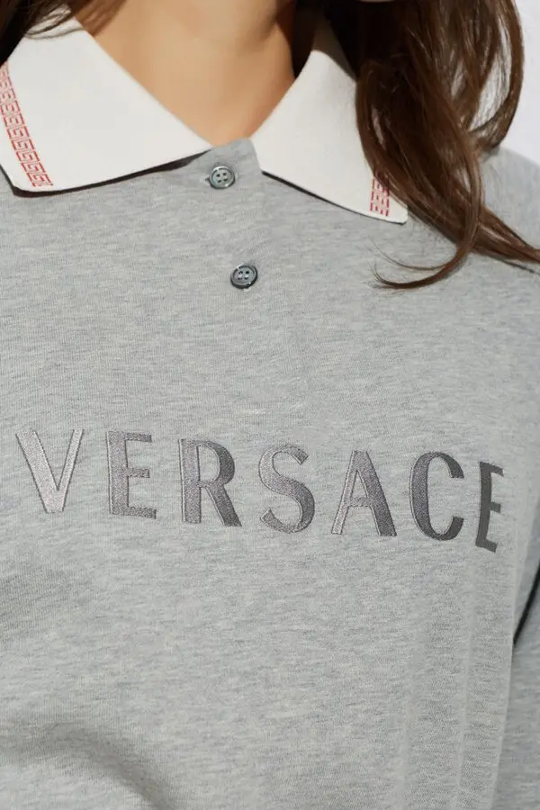 Versace Polo With Embroidered Logo