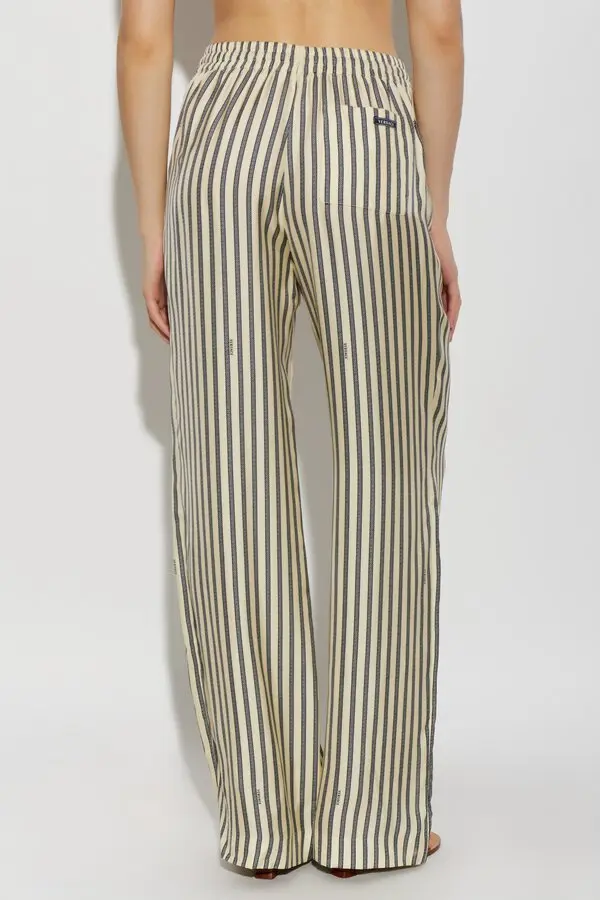 Versace Silk Pants With "the Meandros" Print