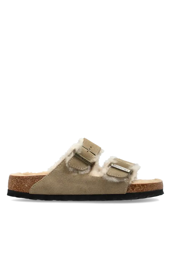 BIRKENSTOCK Arizona Shearling' Slides - Beige
