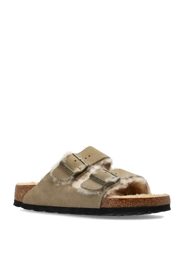 BIRKENSTOCK Arizona Shearling' Slides - Beige