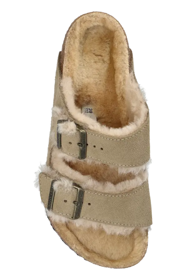 BIRKENSTOCK Arizona Shearling' Slides - Beige