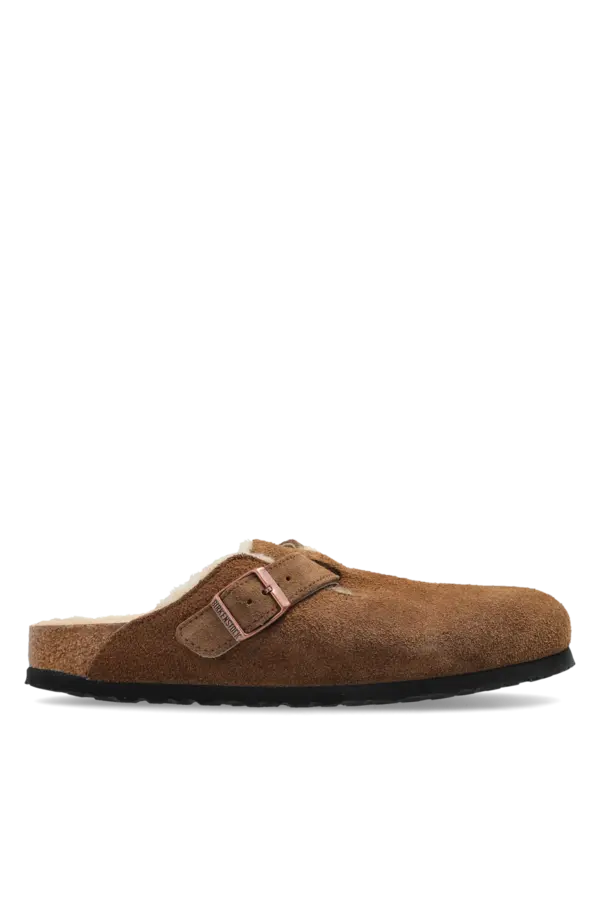 BIRKENSTOCK Boston Vl/shearling Slippers - Brown