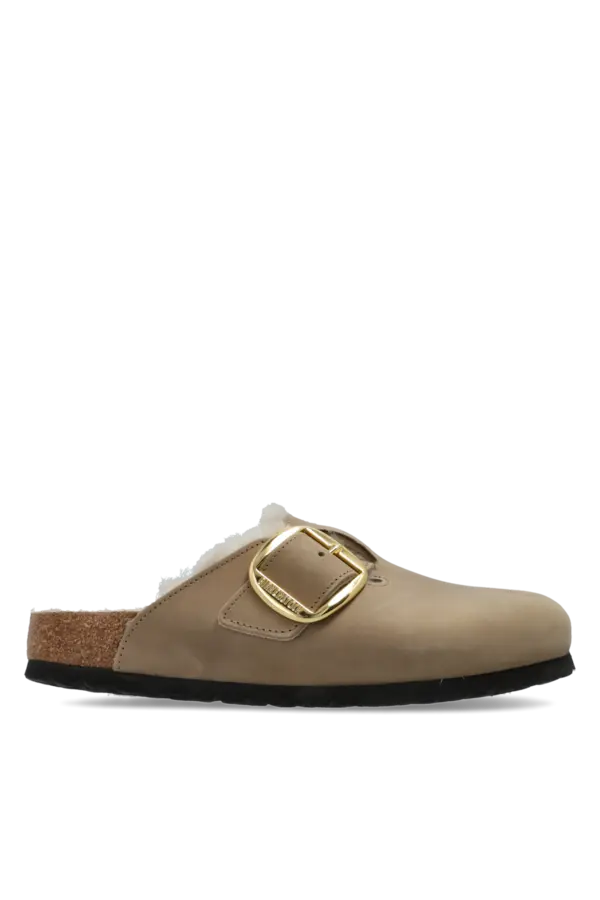 BIRKENSTOCK Boston Big Buckle Shearling Slides
