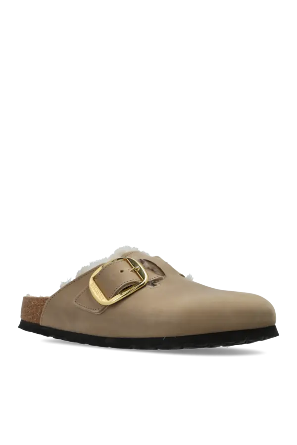 BIRKENSTOCK Boston Big Buckle Shearling Slides