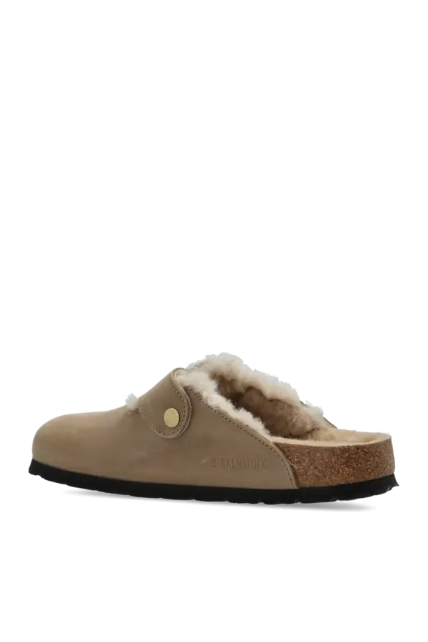 BIRKENSTOCK Boston Big Buckle Shearling Slides