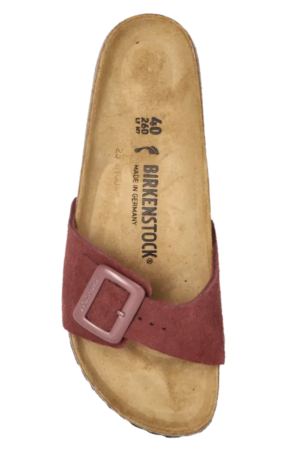 BIRKENSTOCK Madrid Cushion Buckle Suede’ Slides