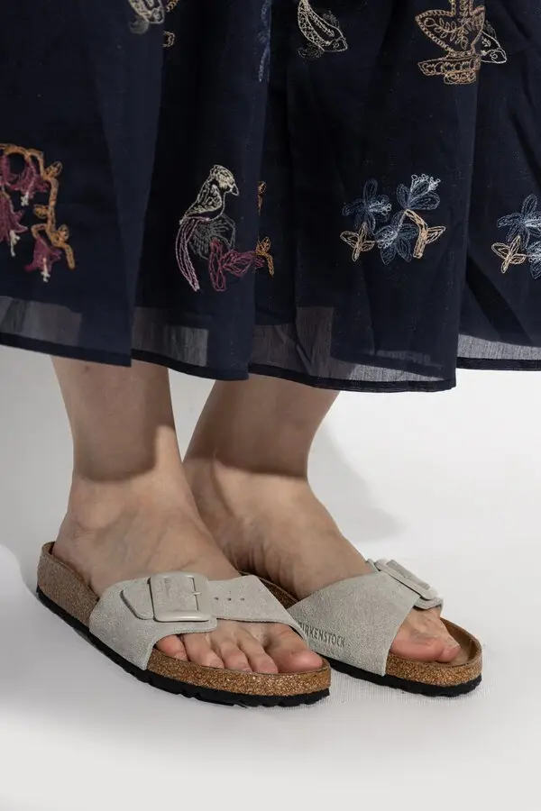 BIRKENSTOCK Madrid Cushion Buckle Suede’ Slides