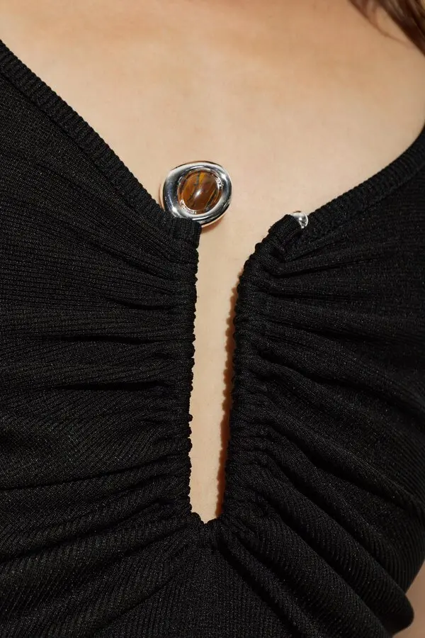 Christopher Esber Droplet Crystal Clasp Cami’ Dress