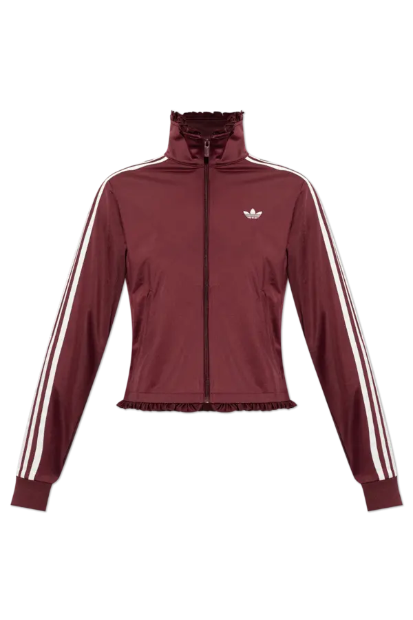 ADIDAS ORIGINALS Cropped Sweatshirt With Logo And Sporty Stripes - Burgundy