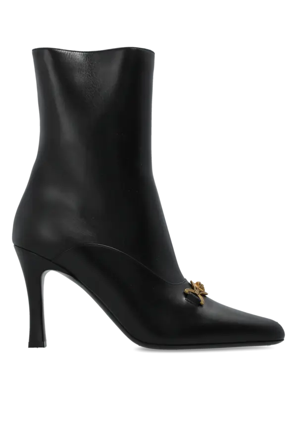 Versace Leather Heeled Ankle Boots "marisa