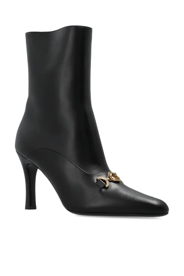 Versace Leather Heeled Ankle Boots "marisa
