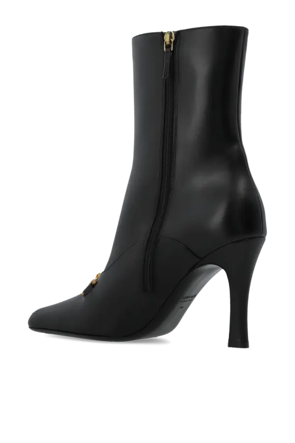 Versace Leather Heeled Ankle Boots "marisa