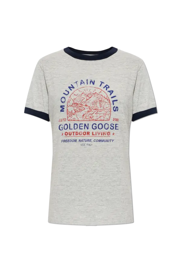 GOLDEN GOOSE T-shirt With Print - Grey