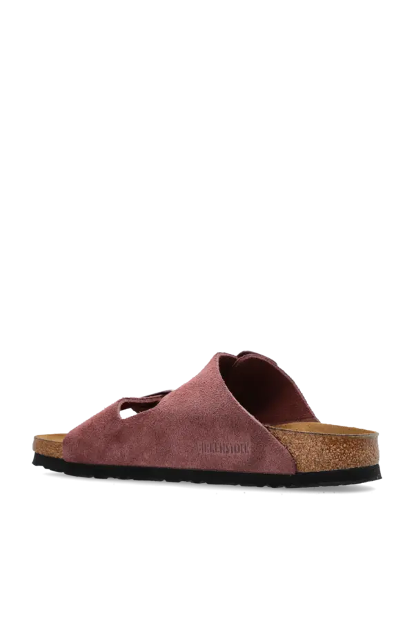 BIRKENSTOCK Arizona Suede Slides With Buckles - Pink