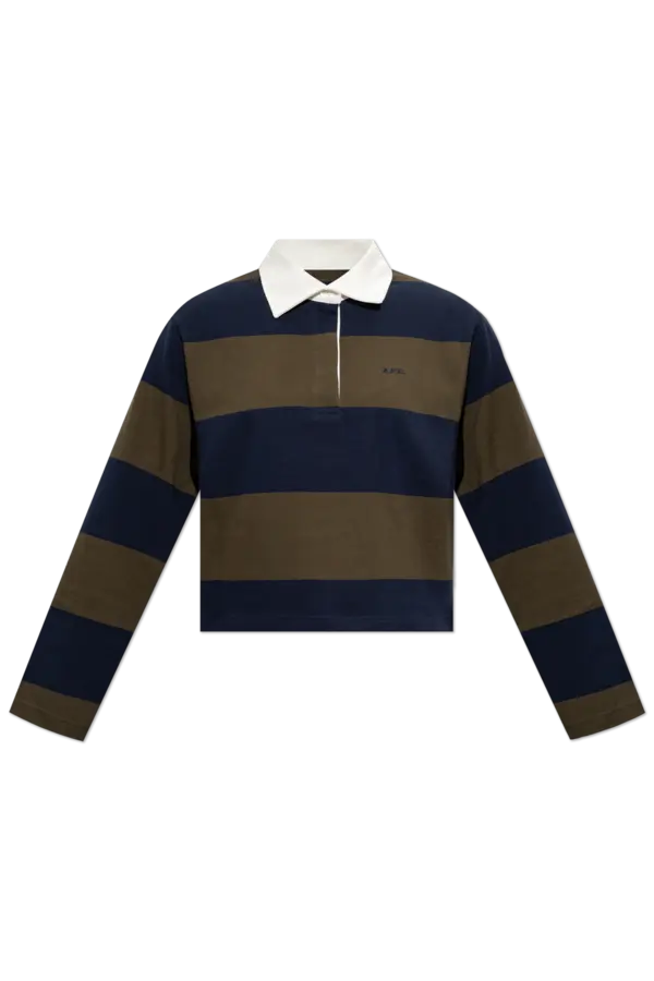A.p.c. Long Sleeve Polo - Green