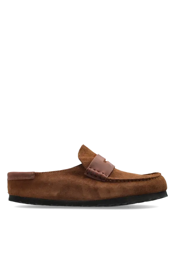 BIRKENSTOCK Naples Wrapped Double Stitch’ Slides - Brown