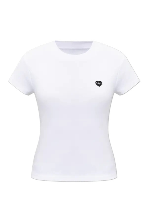 Carhartt Work In Progress T-shirt "small Heart Patch - White