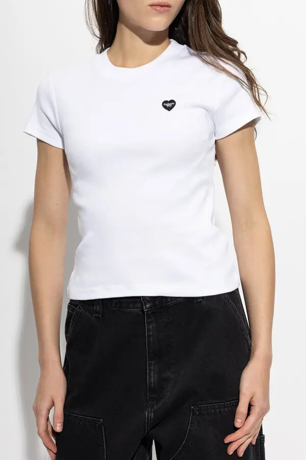 Carhartt Work In Progress T-shirt "small Heart Patch