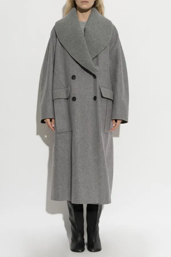 LANVIN Wool Coat With Detachable Collar