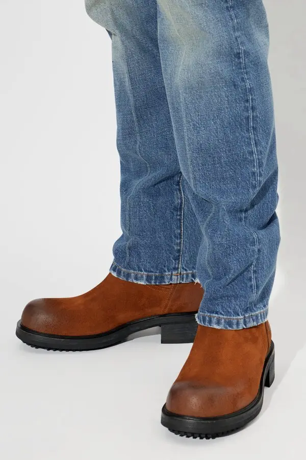 Versace Suede Ankle Boots