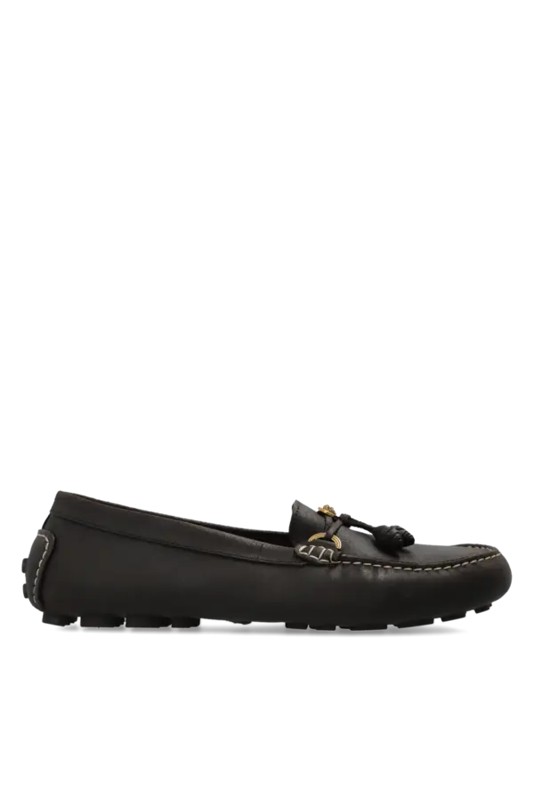Versace Leather Loafers `robin - Black