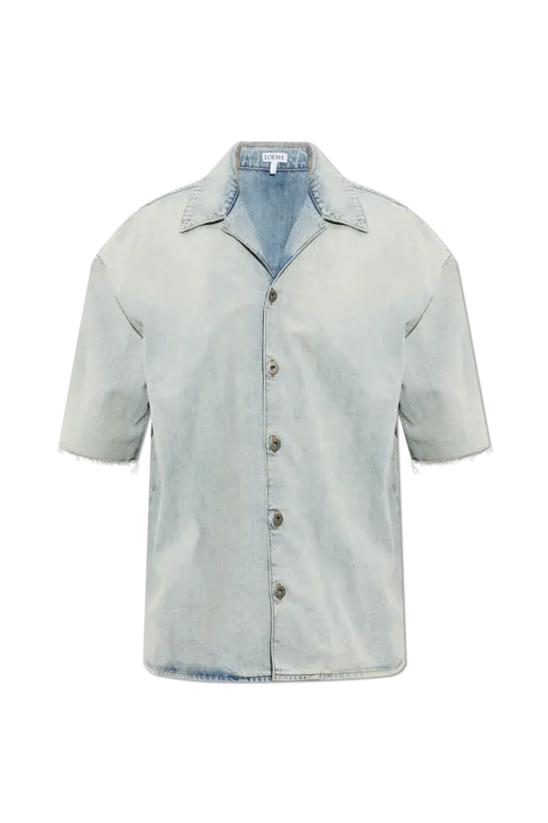 Loewe Denim Short-sleeve Shirt - Light Blue