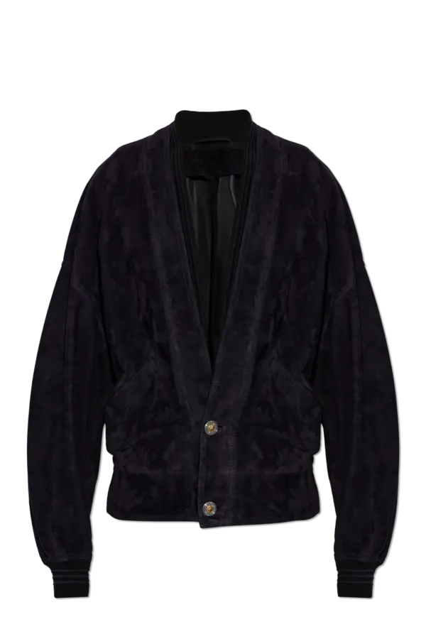 Versace Suede Jacket - Navy Blue
