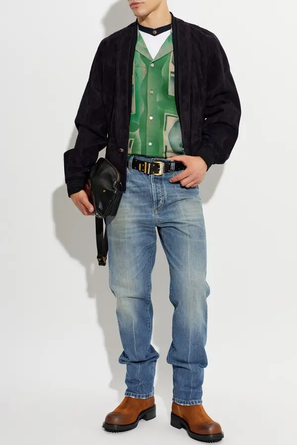 Versace Silk Shirt With "the Shapes" Print