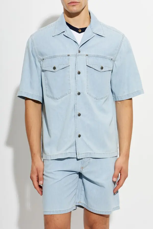 Versace Denim Short-sleeve Shirt