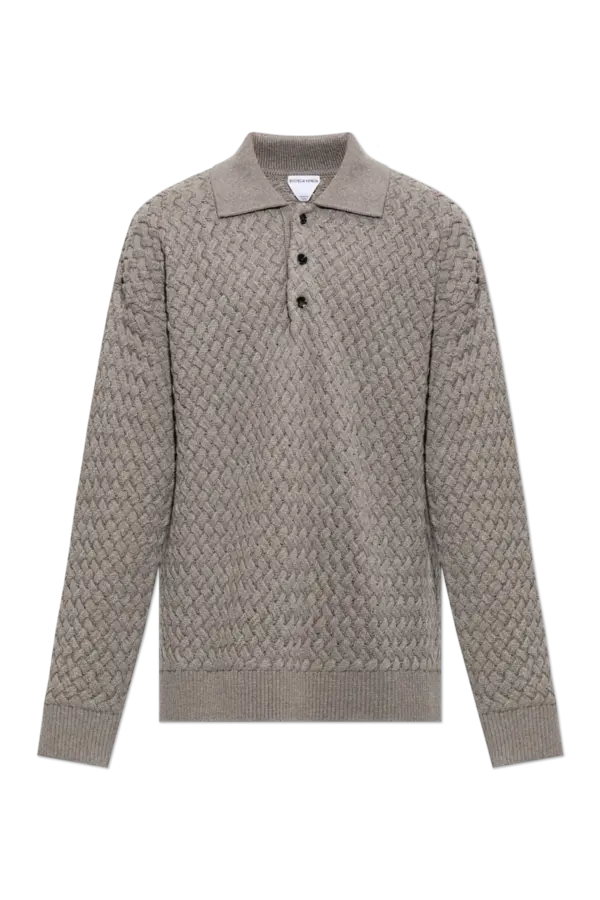 Bottega Veneta Wool Long Sleeve Polo