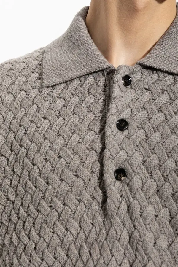 Bottega Veneta Wool Long Sleeve Polo