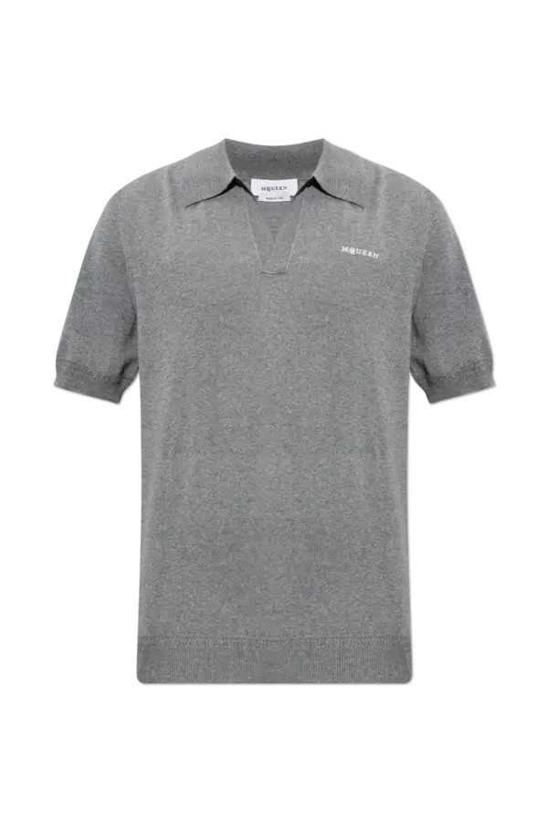 Alexander McQueen Short-sleeve Polo - Grey