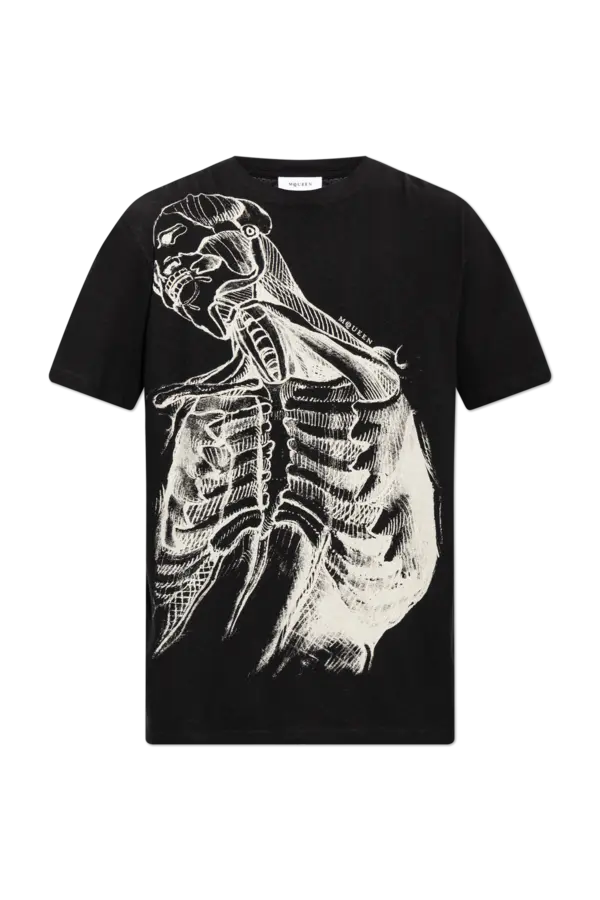 Alexander McQueen T-shirt With Print - Black