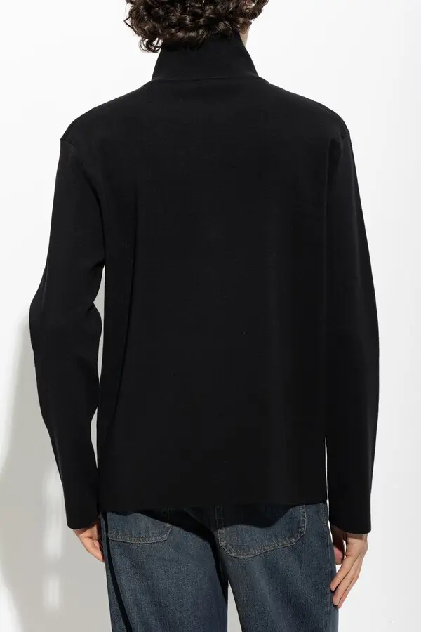 COURREGES Wool Sweater With Stand-up Collar