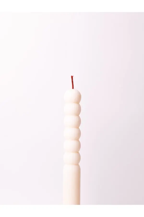 TAITH Tata Swirly Table Candle - Cream