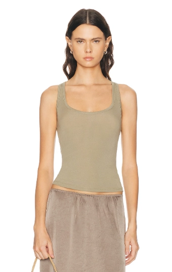 GRLFRND Essential Racerback Tank - Light Olive