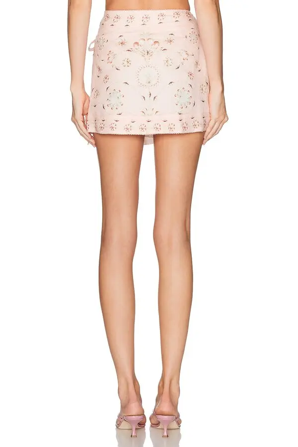 Agua Bendita Luna Mini Sarong Skirt - Playa