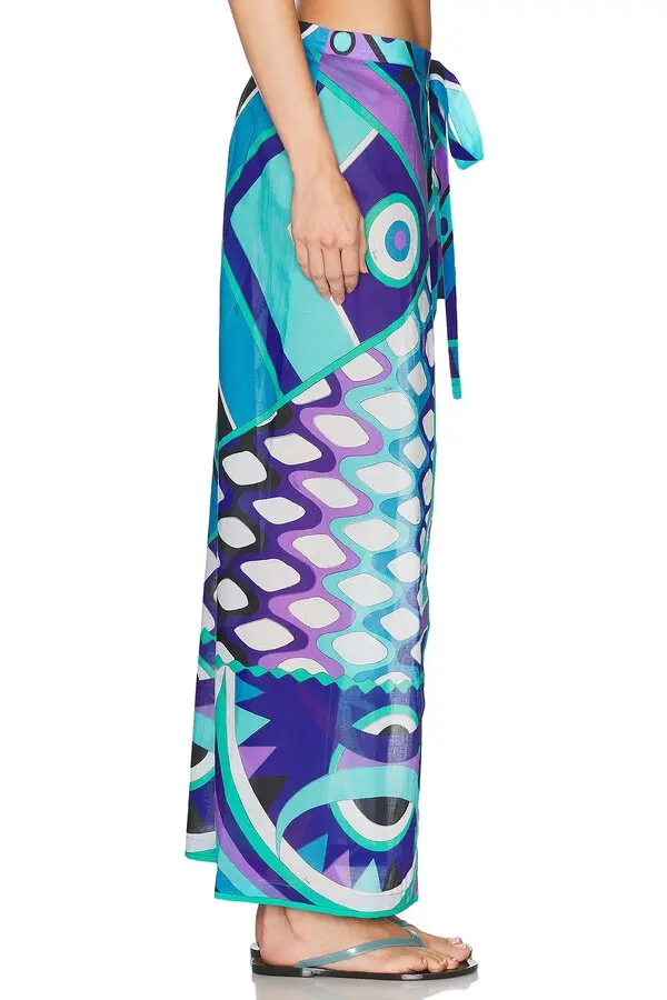 Emilio Pucci Cotton Muslin Wrap Skirt