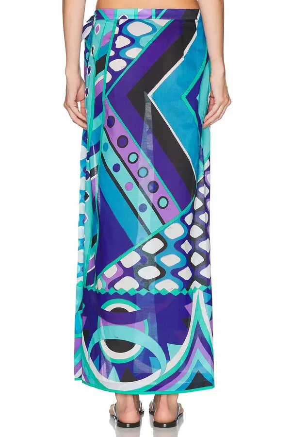 Emilio Pucci Cotton Muslin Wrap Skirt