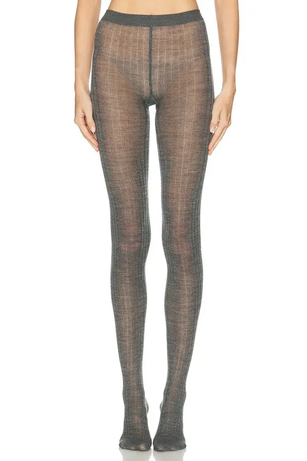 JIL SANDER Knit Tights - Asphalt