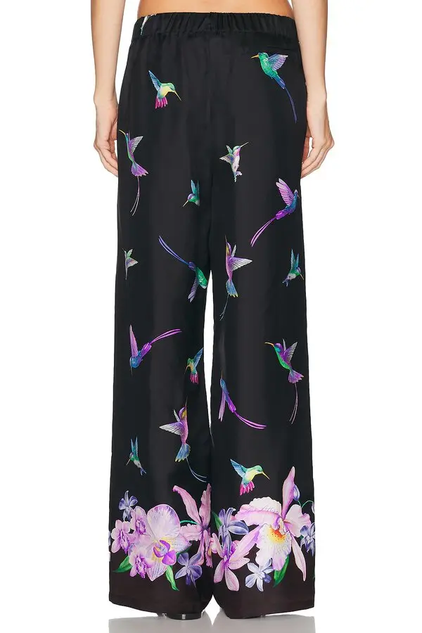 Attico Floral Printed Wide Leg Pants