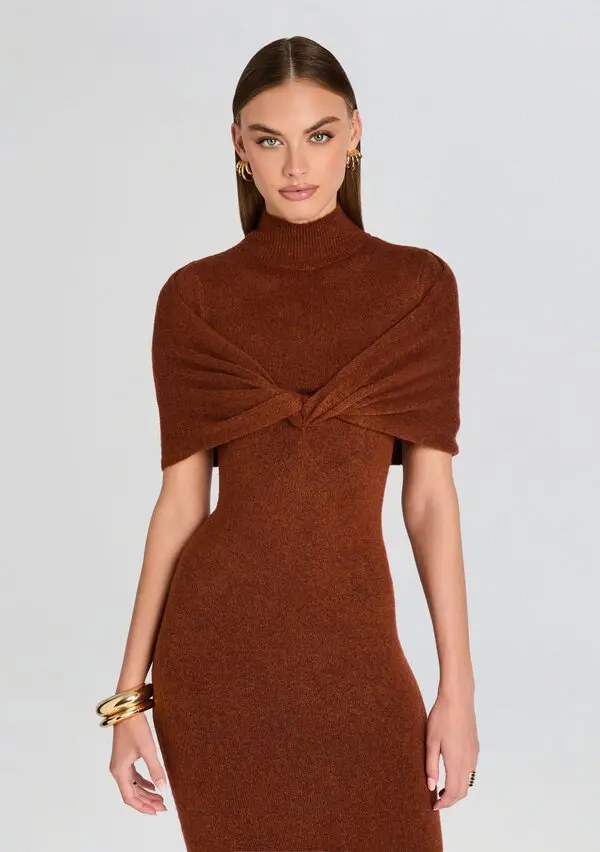 SEROYA Wisteria Knit Midi Dress