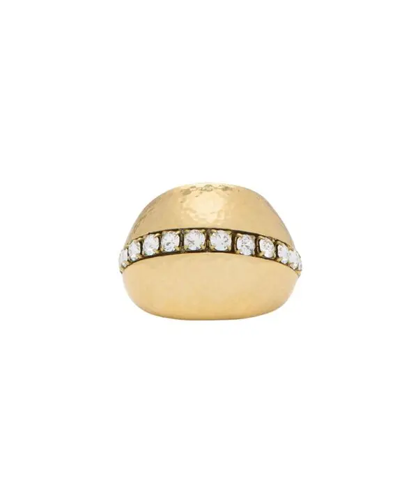 Ulla Johnson Pointed Ring With Pave - Brass