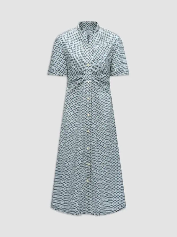 CALLAS MILANO Noor Button-front Shirt Dress With Mosaic Print - Blue Print