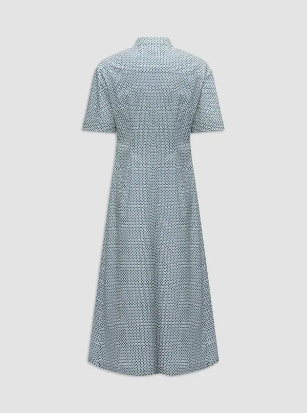 CALLAS MILANO Noor Button-front Shirt Dress With Mosaic Print