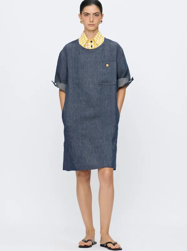 CALLAS MILANO Nadege Tunic Dress - Indigo