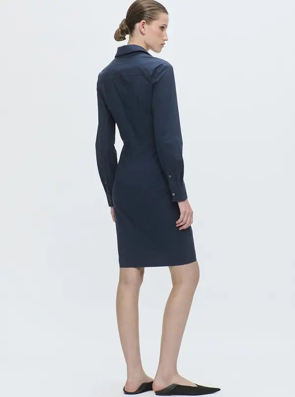 CALLAS MILANO Marrakech Button-front Shirt Dress - Navy
